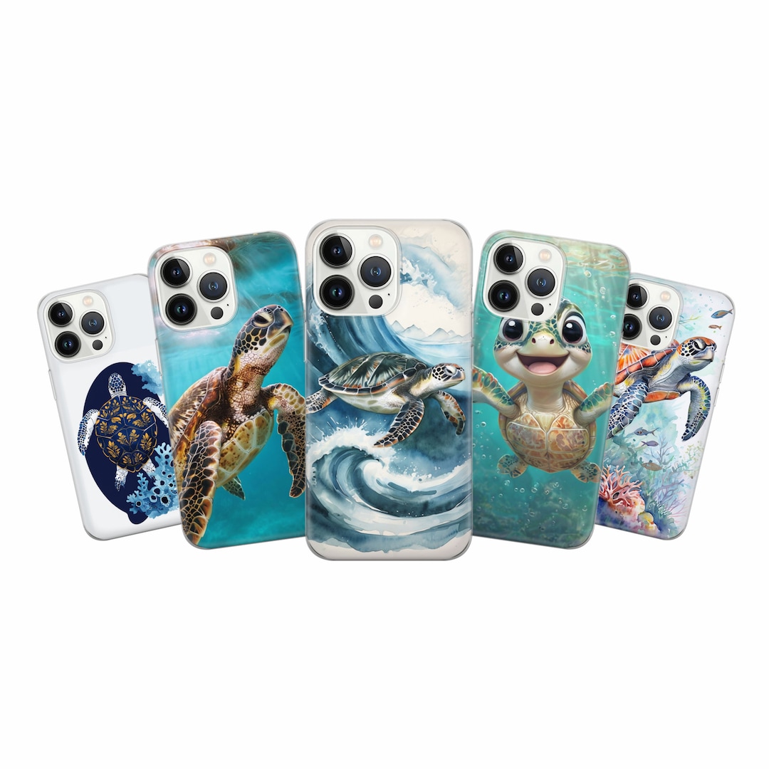 Sea Turtle Phone Case Underwater Ocean Cover iPhone 16 Pro Max, 15 Plus ...