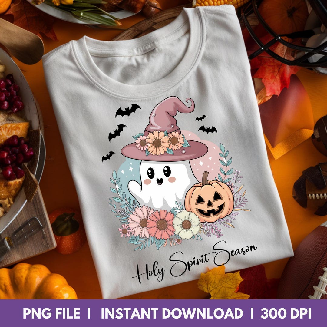 Christian Halloween Ghost PNG: Holy Spirit Fall Design (digital ...