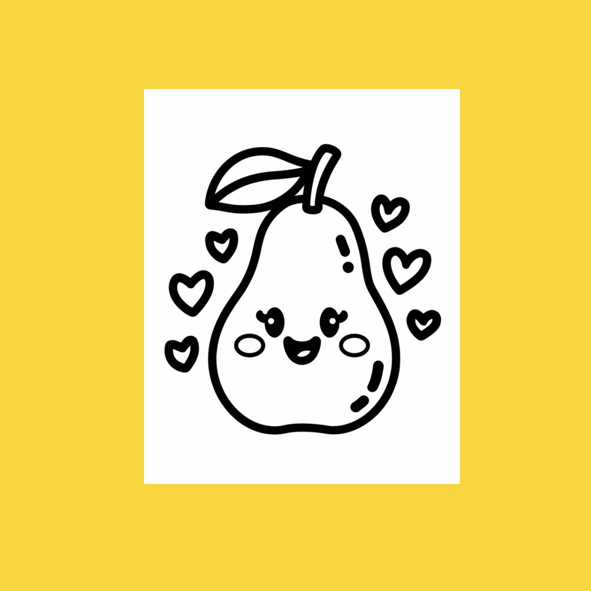 Easy Cute Kawaii Food Coloring Pages Adorable Printable Snacks ...