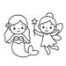 Mermaid & Fairy Coloring Pages for Preschoolers: Bold Line Art (PDF ...