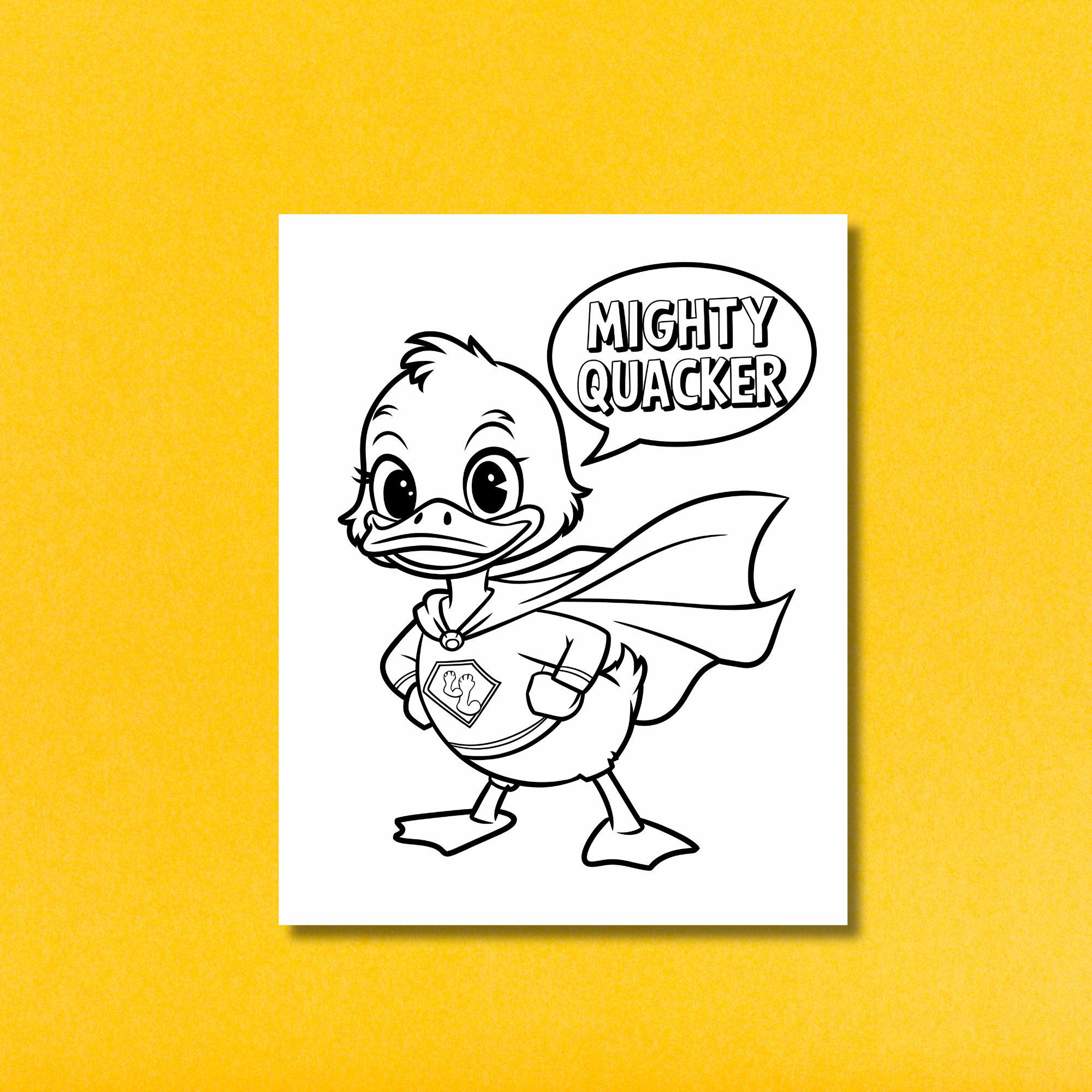 Printable Funny Duck Coloring Pages for Adults | Cute and Sassy Ducks ...