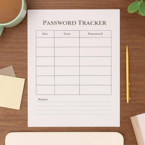 Ultimate Password Tracker Printable | Login and Accounts PDF Tracker ...