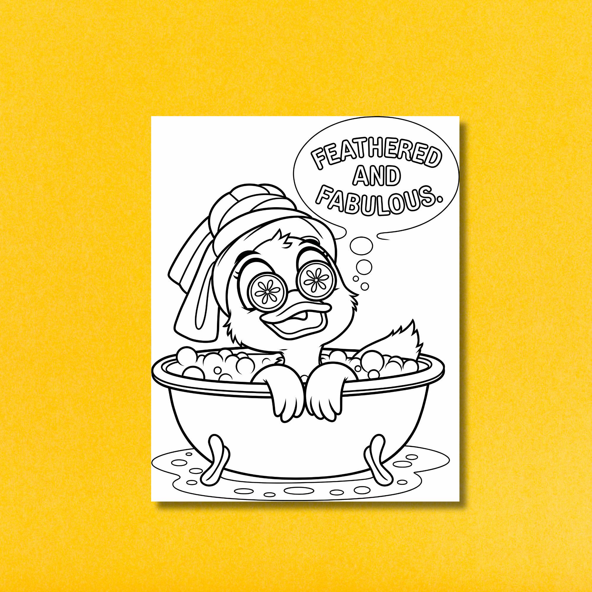 Printable Funny Duck Coloring Pages for Adults | Cute and Sassy Ducks ...