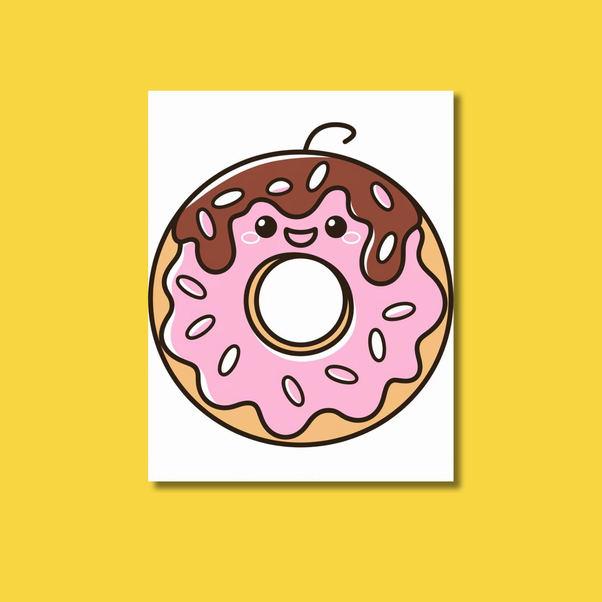 Easy Cute Kawaii Food Coloring Pages Adorable Printable Snacks ...