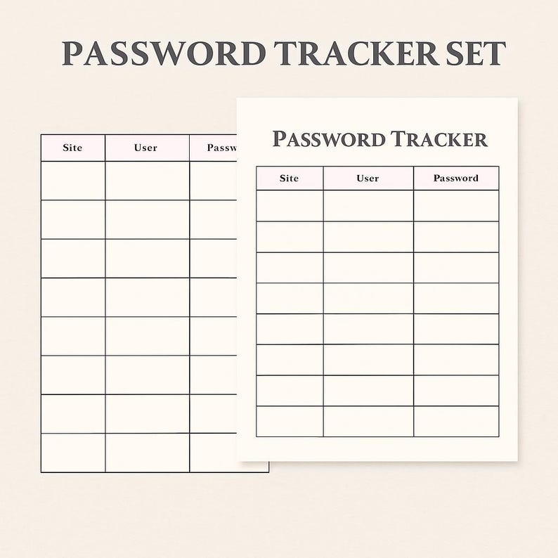 Ultimate Password Tracker Printable | Login and Accounts PDF Tracker ...