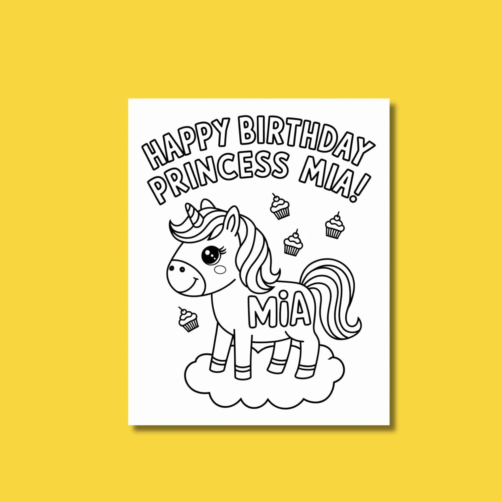 Personalized Funny Happy Birthday Coloring Pages for Kids and Adults ...