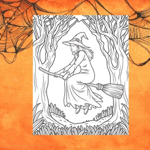 Printable Witch Coloring Pages for Adults Printable Halloween Coloring ...