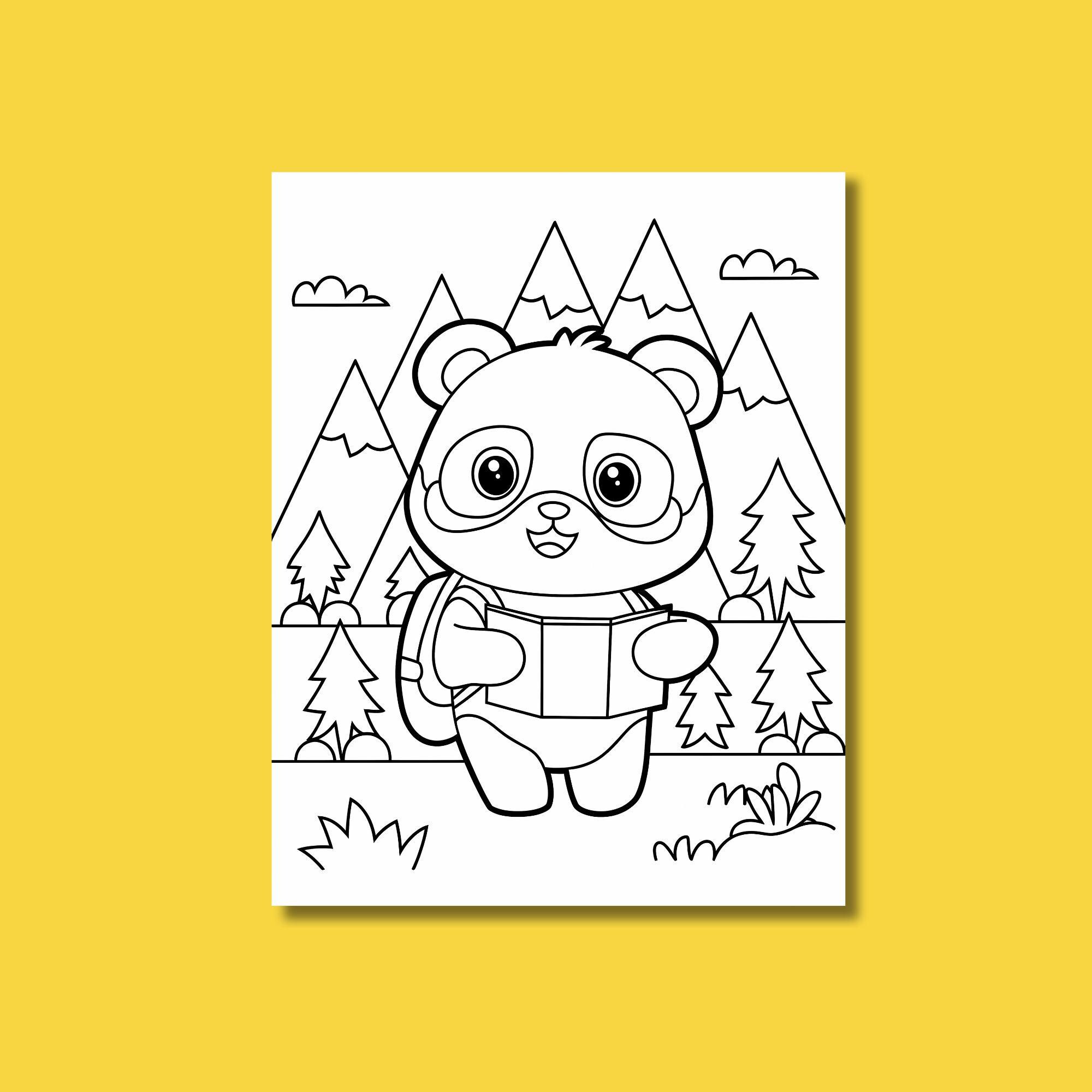 Printable Kawaii Panda Coloring Pages | Cute and Easy Coloring Sheets ...