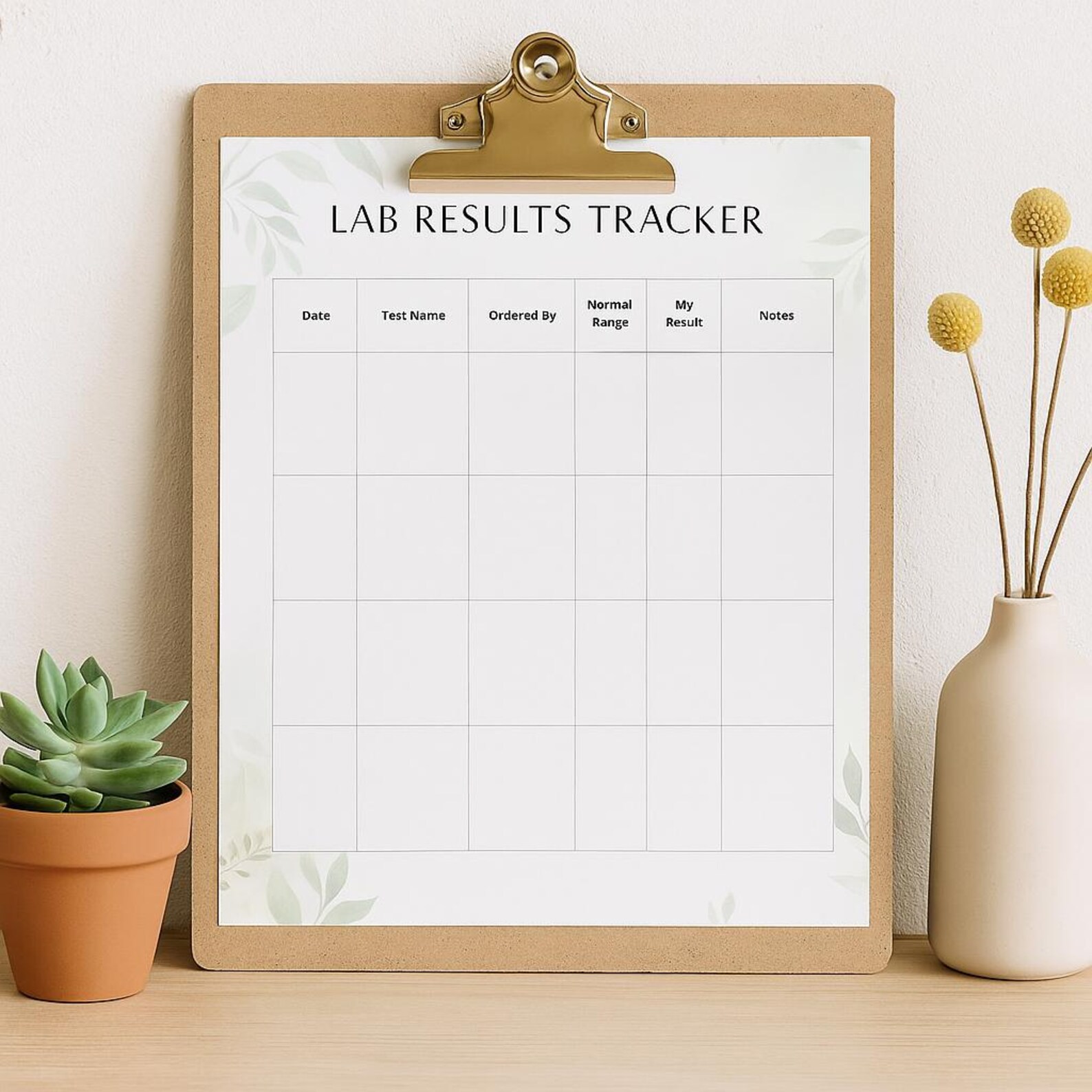 Lab Results Tracker Printable: Instant PDF Download - Etsy