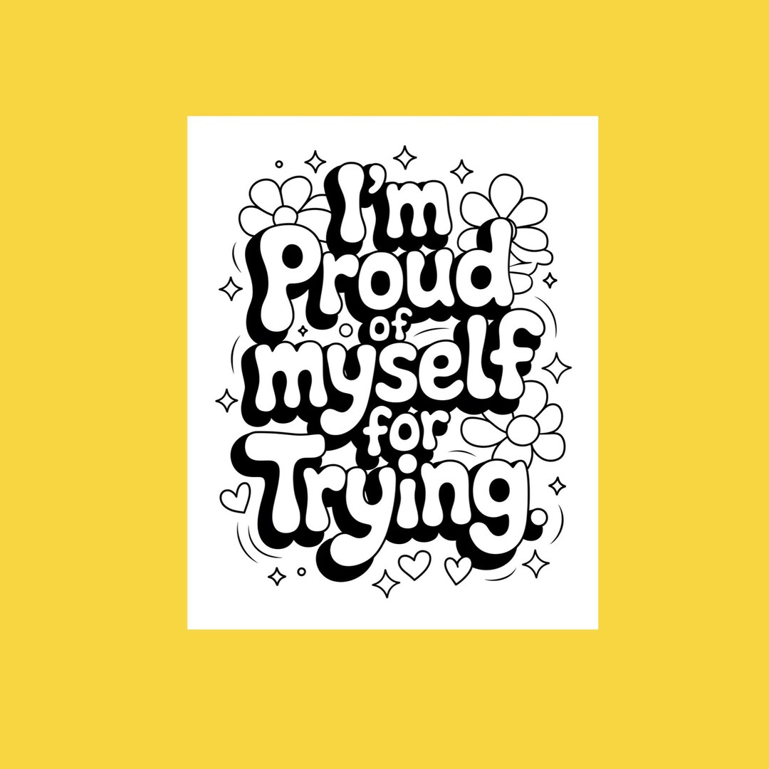 Printable Positive Affirmation Coloring Page | Cute & Easy ...