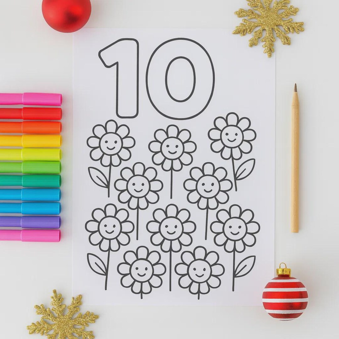 Number Coloring Pages for Toddlers: Instant PDF Download - Etsy