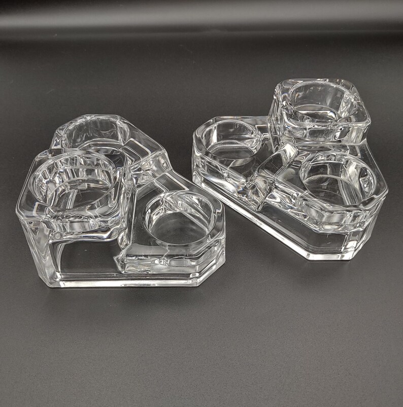 Vintage German Partylite Three-tier Castle Lead Crystal Glass Tealight ...