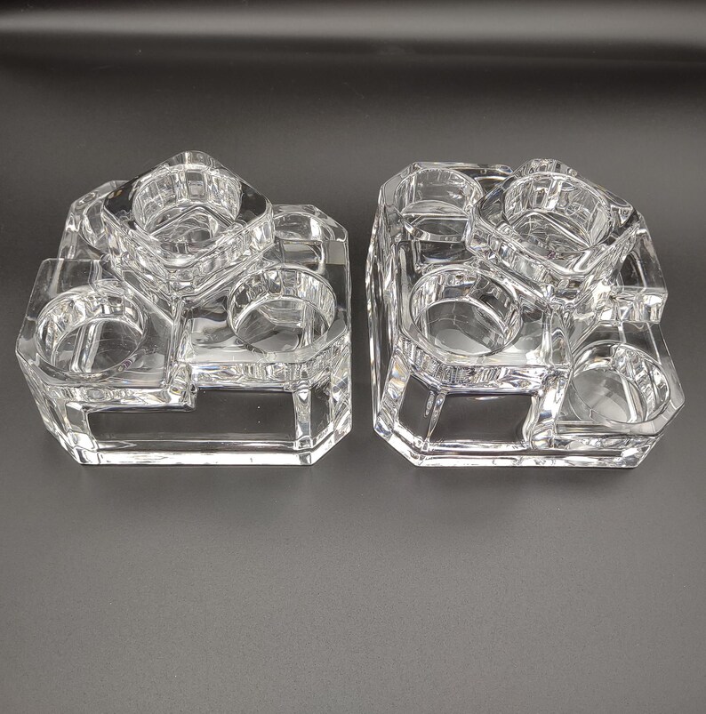Vintage German Partylite Five-tier Castle Lead Crystal Glass Tealight ...