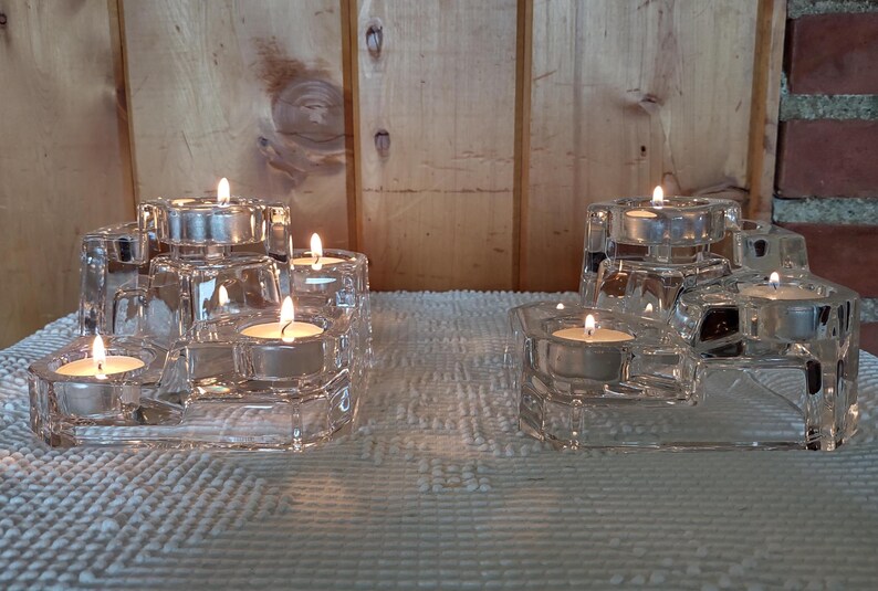 Vintage German Partylite Five-tier Castle Lead Crystal Glass Tealight ...
