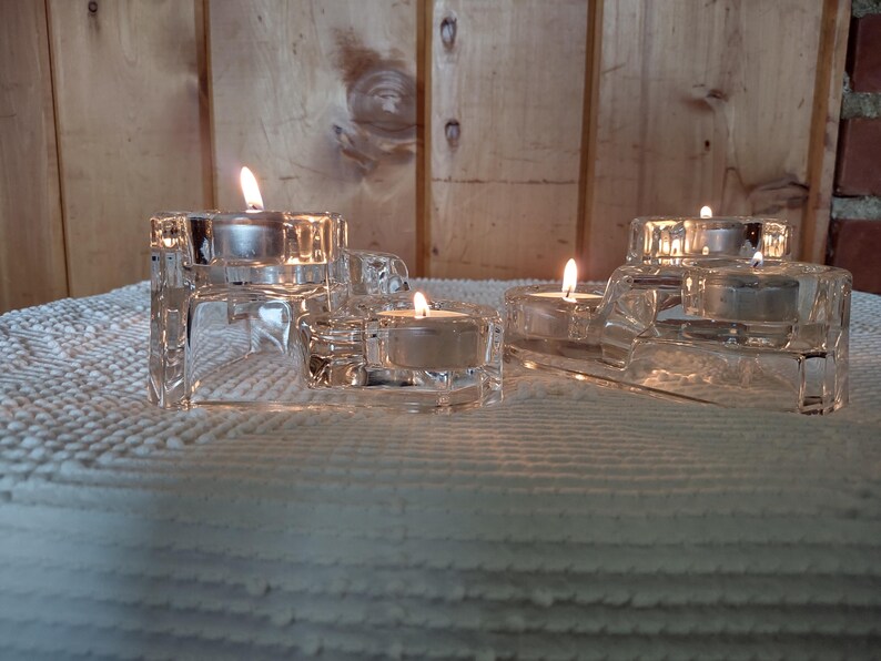 Vintage German Partylite Three-tier Castle Lead Crystal Glass Tealight ...