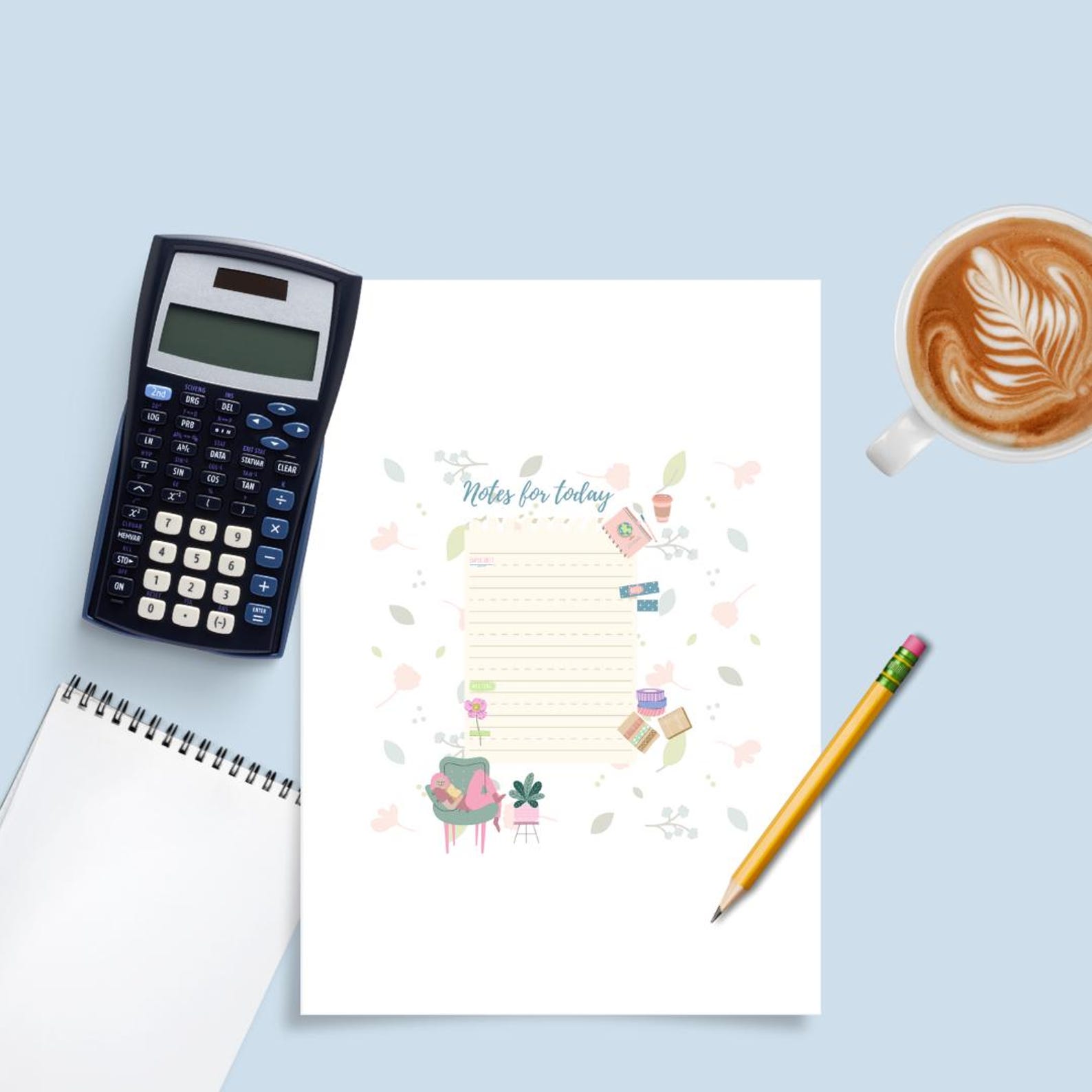Printable Small Elegant Digital Notes for Today – Daily Planner to ...