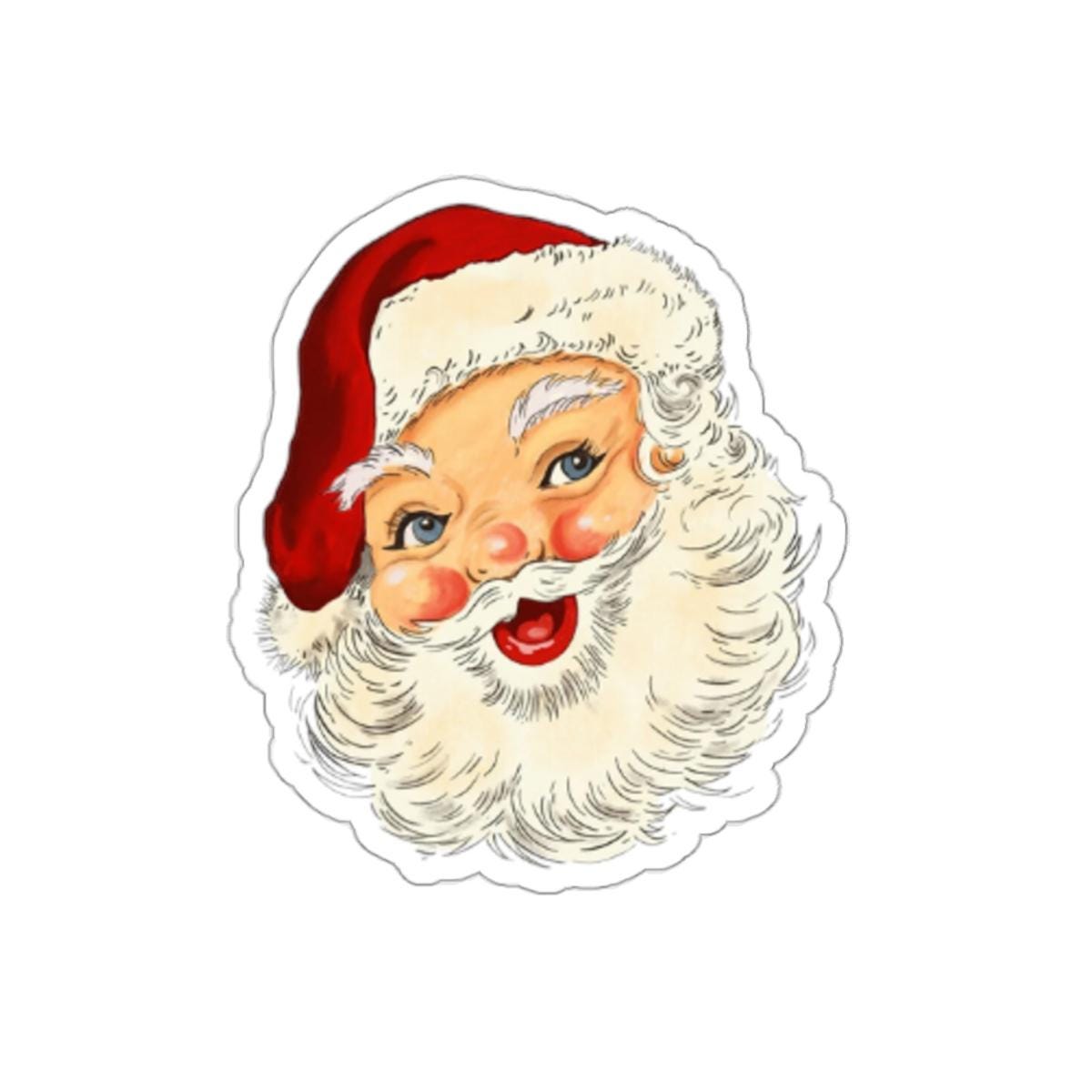 Santa Sticker Vintage Santa - Etsy