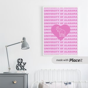 University of Alabama Print - Etsy