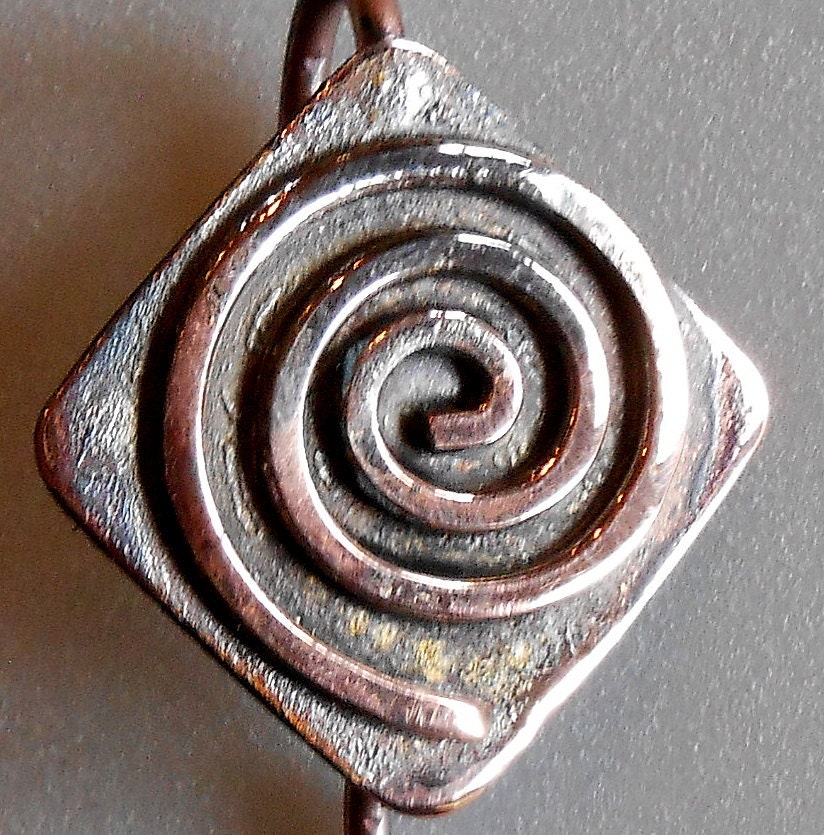 Shawl Pin Copper With Handcrafted Spiral - Etsy