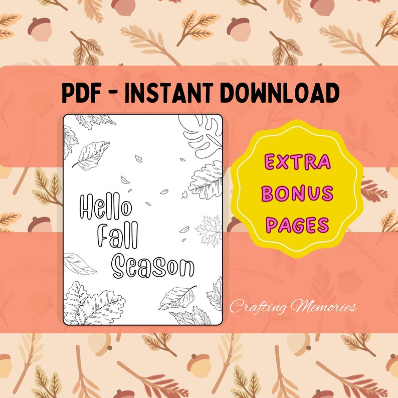 Easy Full Page Fall Autumn Leaf Coloring Pages for Kids Printable ...