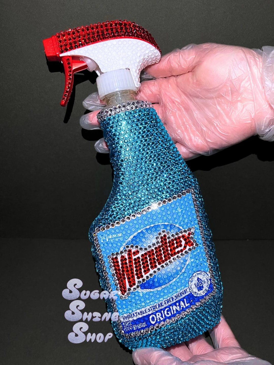 BLING * Bedazzled Crystalized Window Cleaner Full 23oz Refillable ...