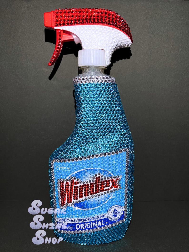 BLING * Bedazzled Crystalized Window Cleaner Full 23oz Refillable ...
