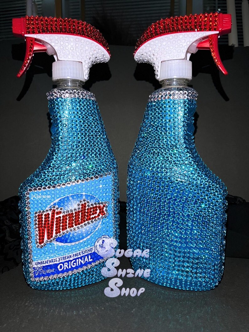 BLING * Bedazzled Crystalized Window Cleaner Full 23oz Refillable ...