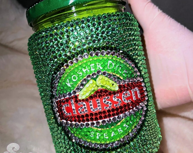 BLING Pickle Jar Fully Handmade to Order Embellished 24 Oz Jar Unique ...