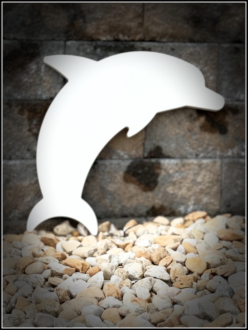 Handcrafted HDPE Dolphin, Weatherproof Outdoor Beach House Decor ...