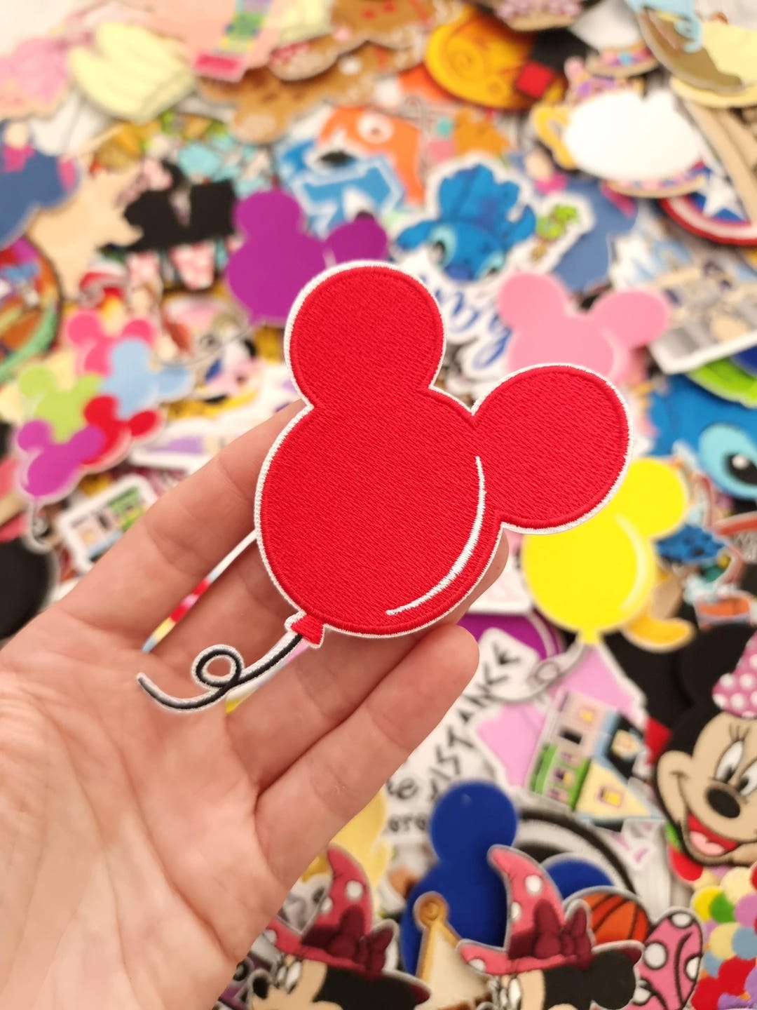 Red Embroidered Patch - Balloon Yellow Pink Orange Blue " Believe in ...