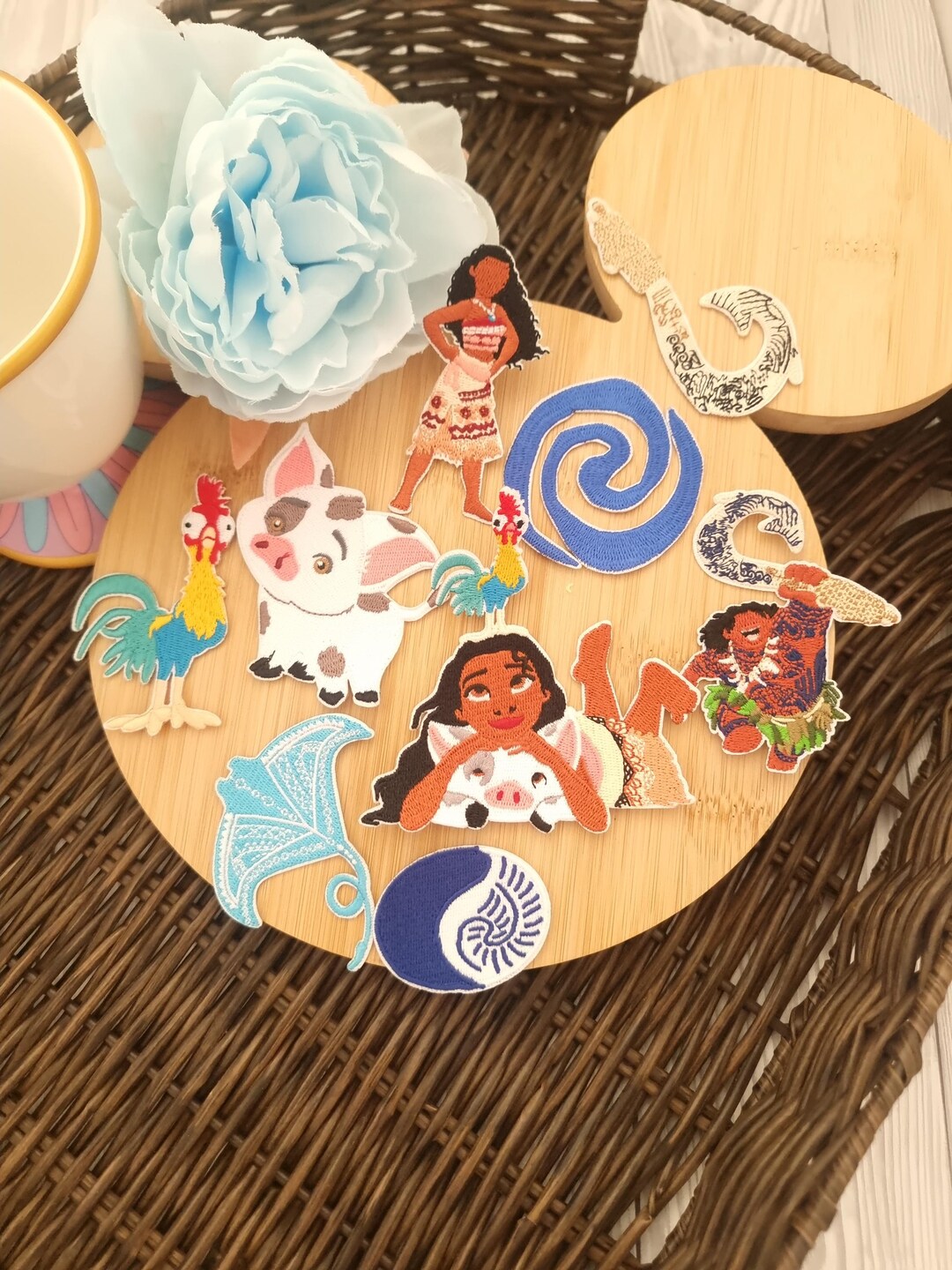 Moana Embroidered Patch – Moana Maui Hei Hei Pua Heart Te Fiti Hook ...