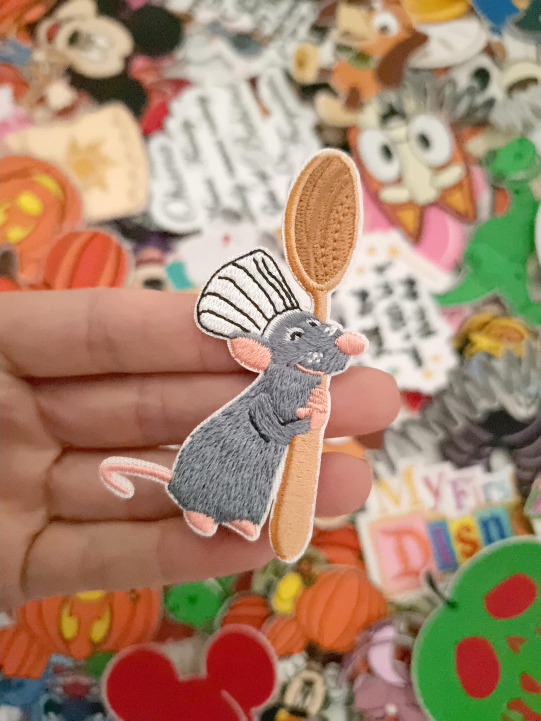 Ratatouille Embroidered Remy Rat and Spoon Chef Hat Iron or Stitch ...