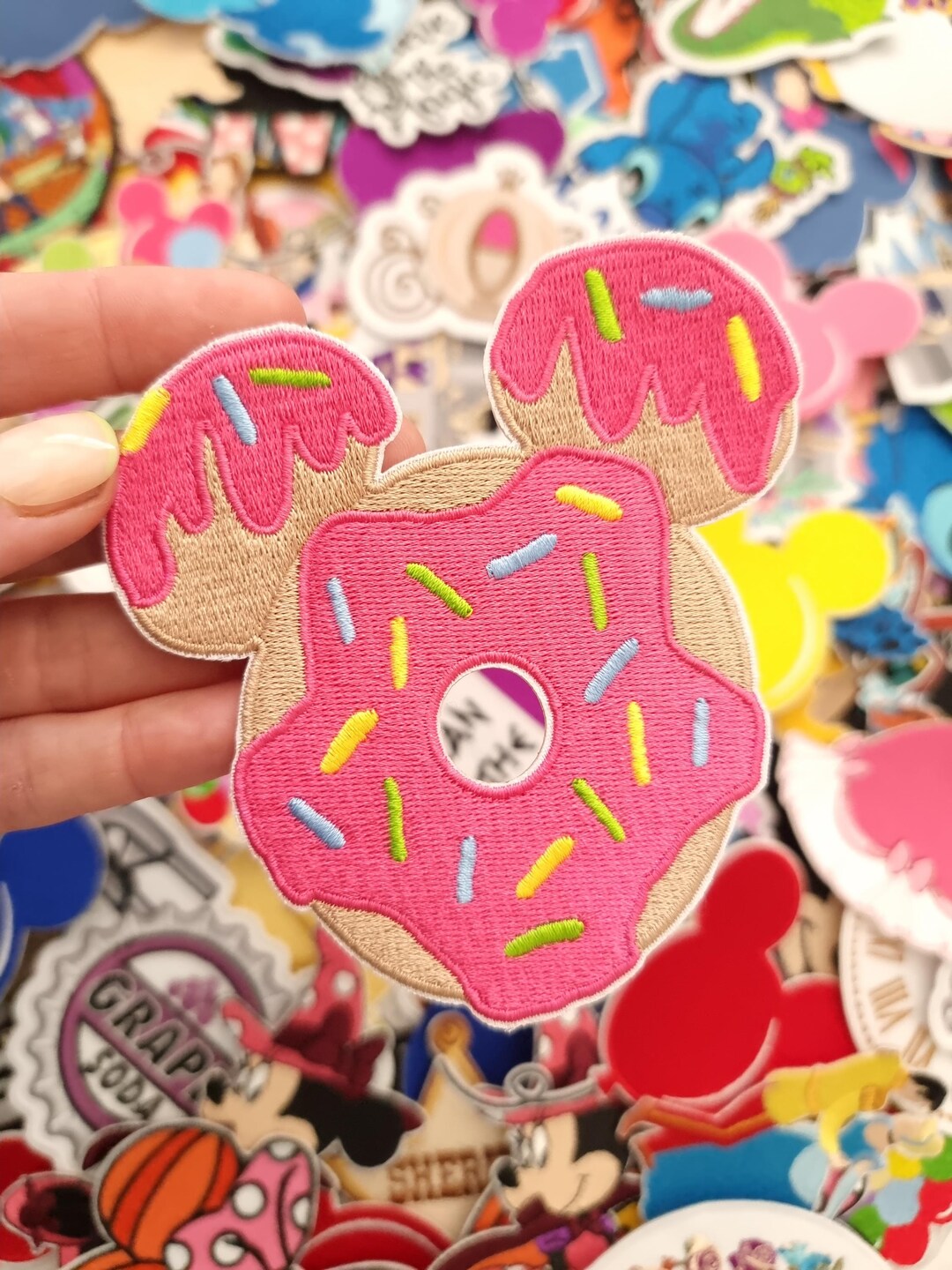 Doughnut Embroidered Patch Disneyland Ears Snack Iron or Stitch ...