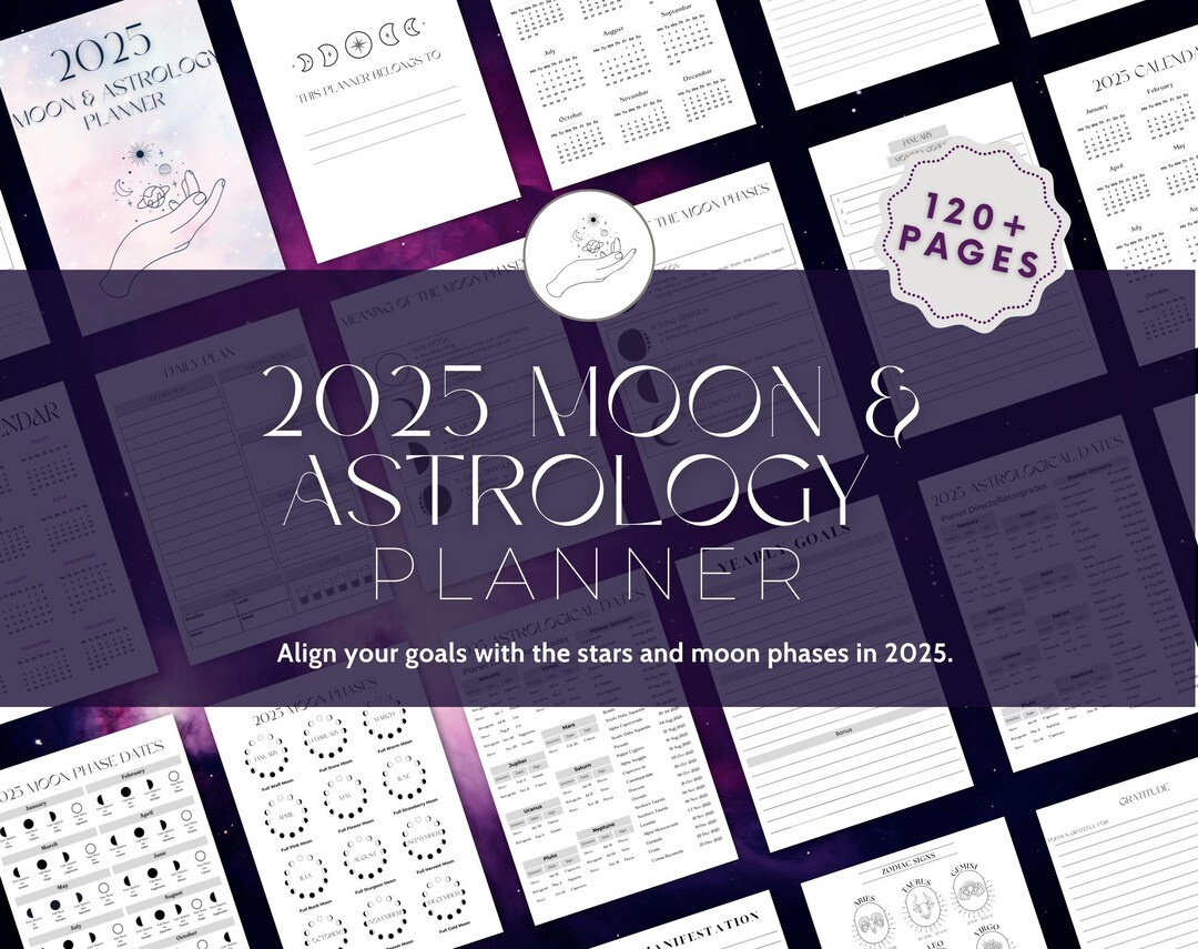 Moon & Astrology Planner 2025 Printable + Goodnotes | Lunar Phases ...