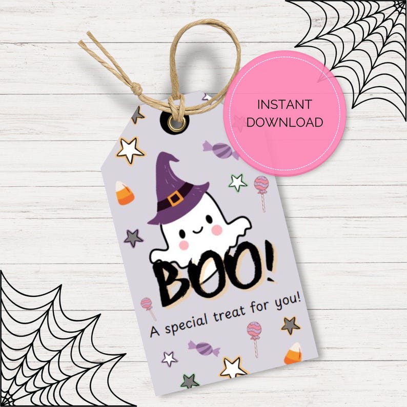 Halloween Printable Gift Tag. Printable Tag. Instant Download ...