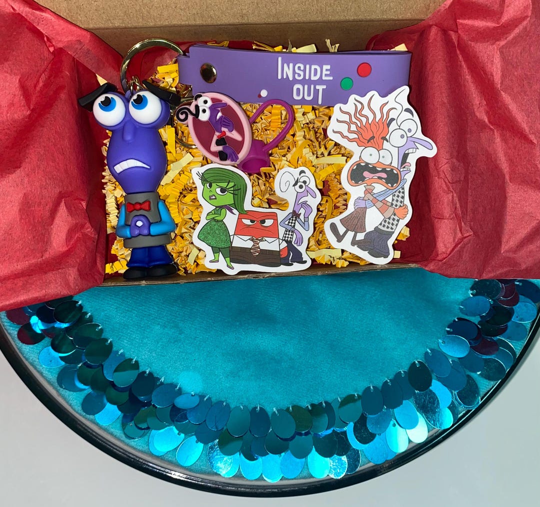 Inside Out 2 Inspired Gift Box With Fear Keychain Tumbler Straw Cover ...