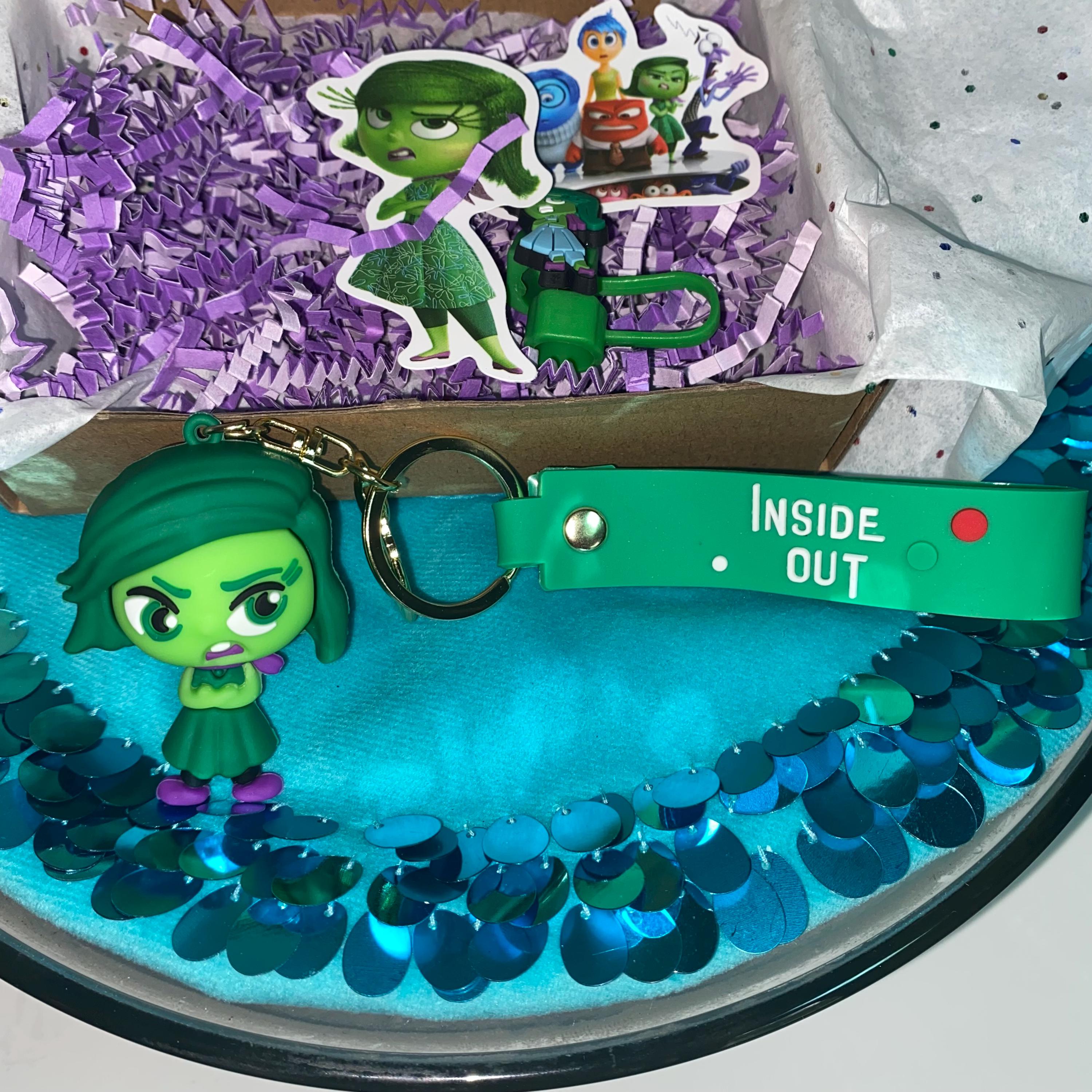 Inside Out 2 Inspired Key Chain Tumbler Straw Topper Stickers Gift Box ...