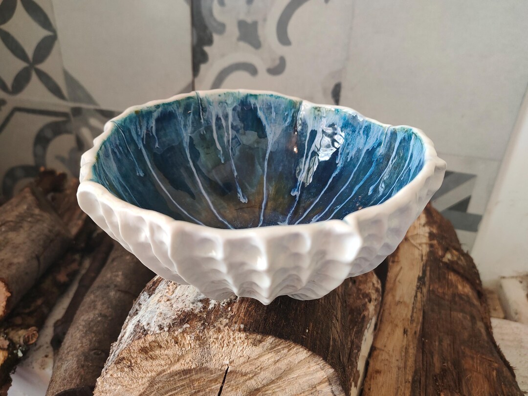 Handmade Porcelain Shell Bowl - Etsy