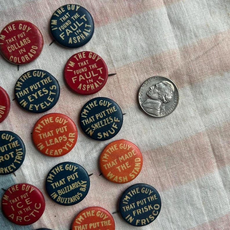 1910s I’m the Guy Pinback Buttons - Etsy