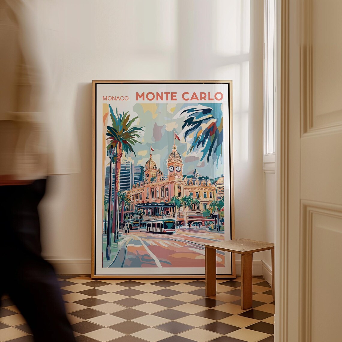 Monte Carlo Watercolor Digital Print | Vibrant Monaco Skyline Printable ...