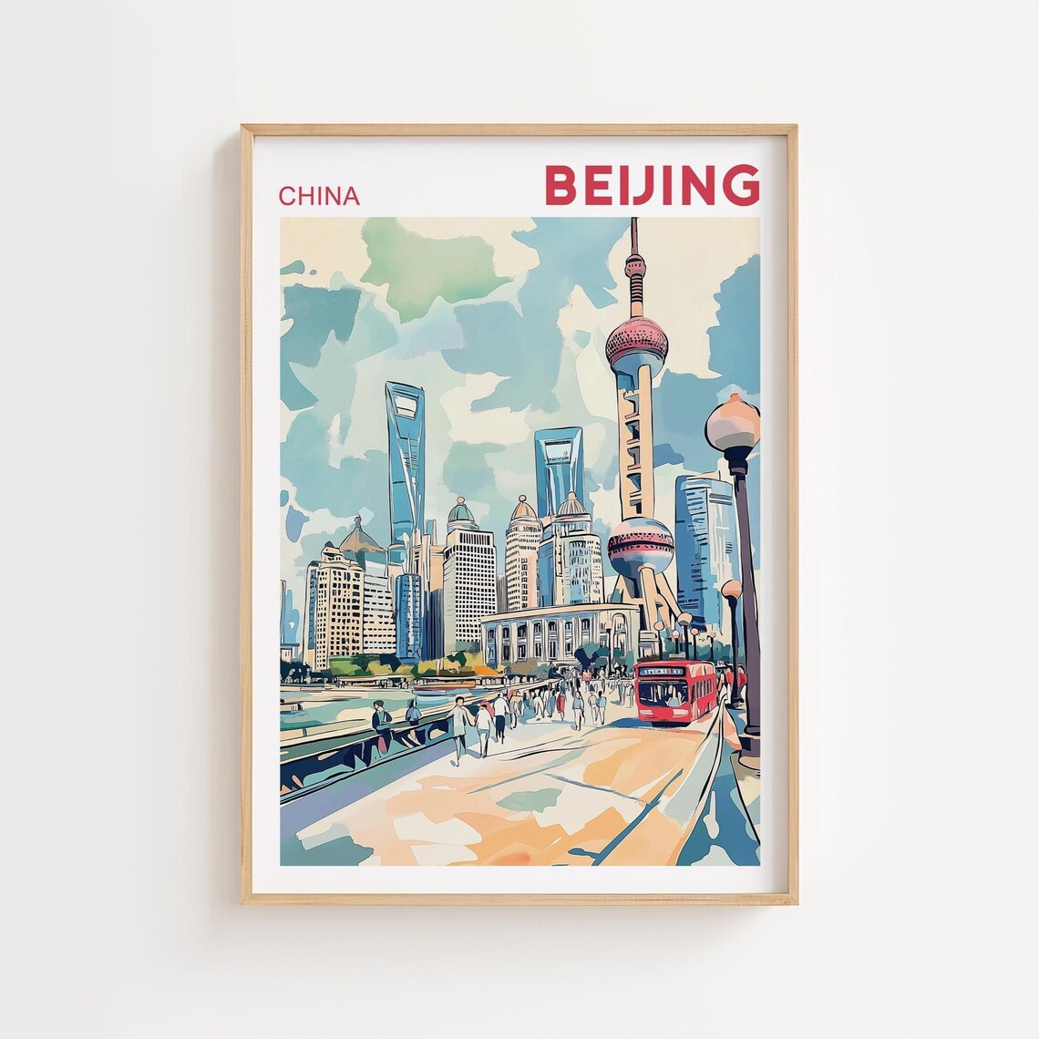 Beijing Travel Poster China Wall Art Asia Travel Gifts Printable Art ...