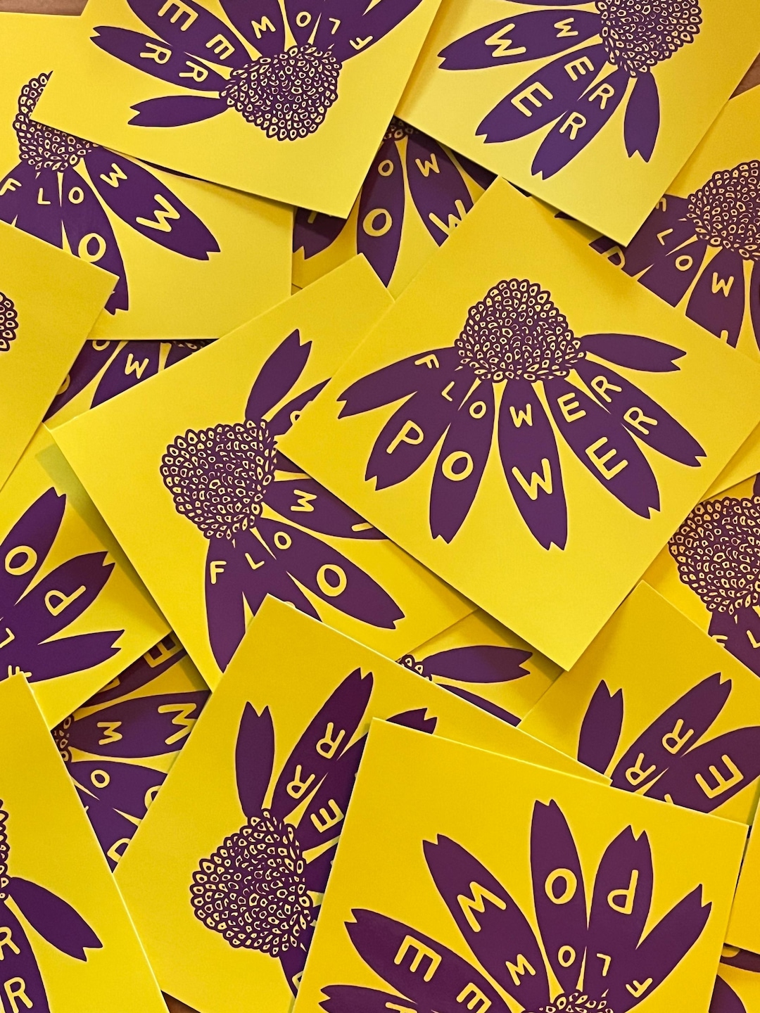 FLOWER POWER Vinyl Sticker - Etsy