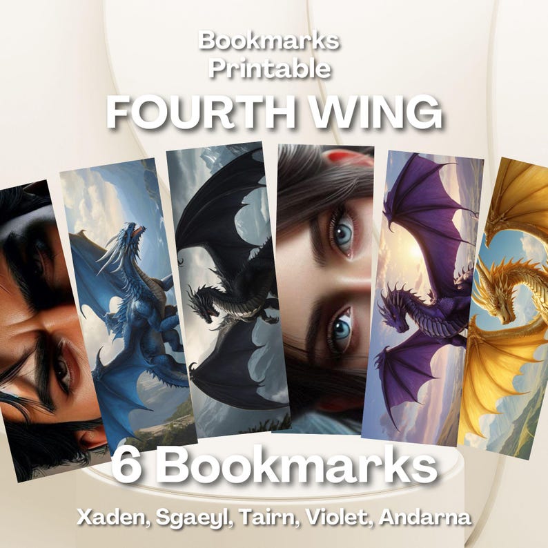 Fourth Wing Printable Bookmarks | Iron Flame and Onyx Storm Merch ...
