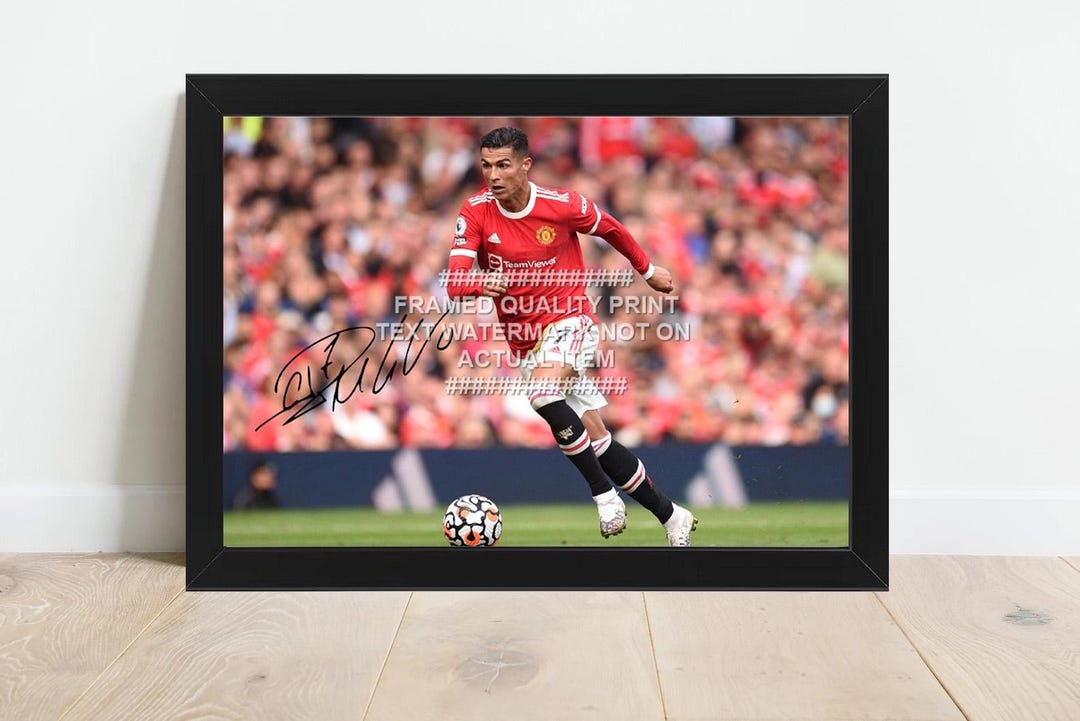 Cristiano Ronaldo Signed Printed Autograph Photo Manchester United ...