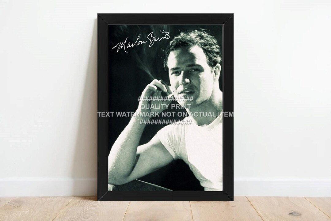 Marlon Brando Signed Printed Autograph Photo Framed Photo Print Framing ...
