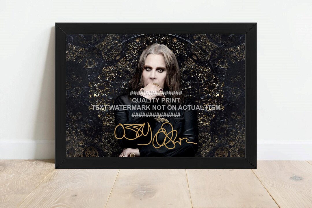 Ozzy Osbourne Signed Printed Autograph Photo Black Sabbath Framed Photo ...