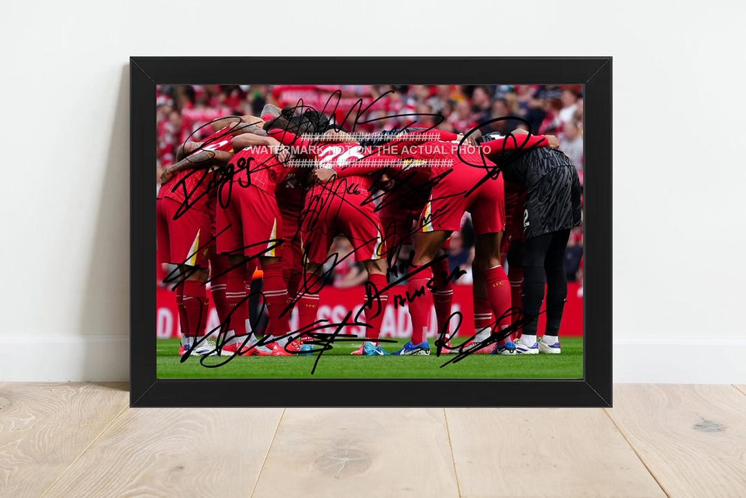 NEW Signed 24-25 Printed Autograph Photo Liverpool Framed Photo Framing ...