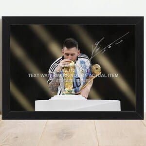 Lionel Messi Signed Printed Autograph Photo Argentina Framed Photo ...