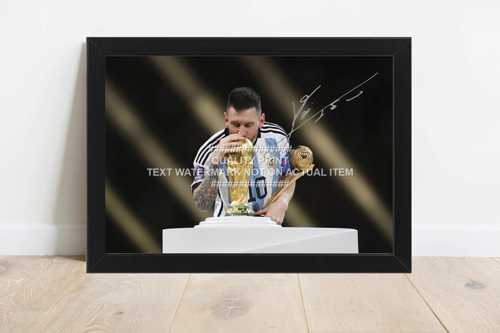 Lionel Messi Signed Printed Autograph Photo Argentina Framed Photo ...