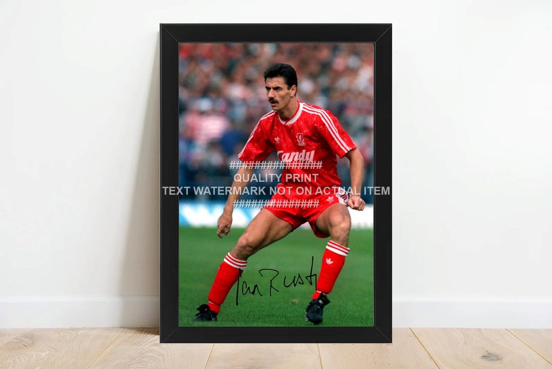 Ian Rush Signed Printed Autograph Photo Liverpool Anfield Framed Photo ...